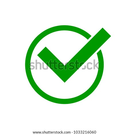 Green Check Mark Icon Circle Check Stock Vector (Royalty Free ...