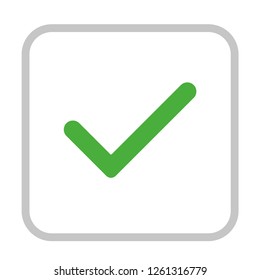 Green Check Mark Icon Ok Symbol Stock Vector (Royalty Free) 1261316779 ...
