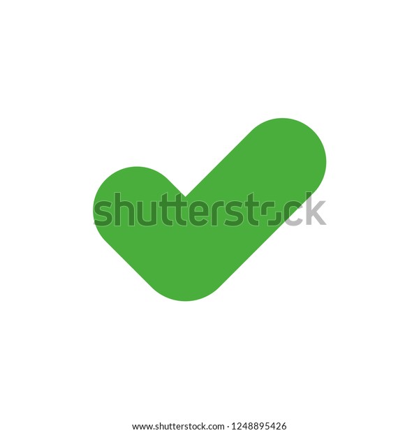 Green Check Mark Icon Ok Symbol Stock Vector (Royalty Free) 1248895426 ...
