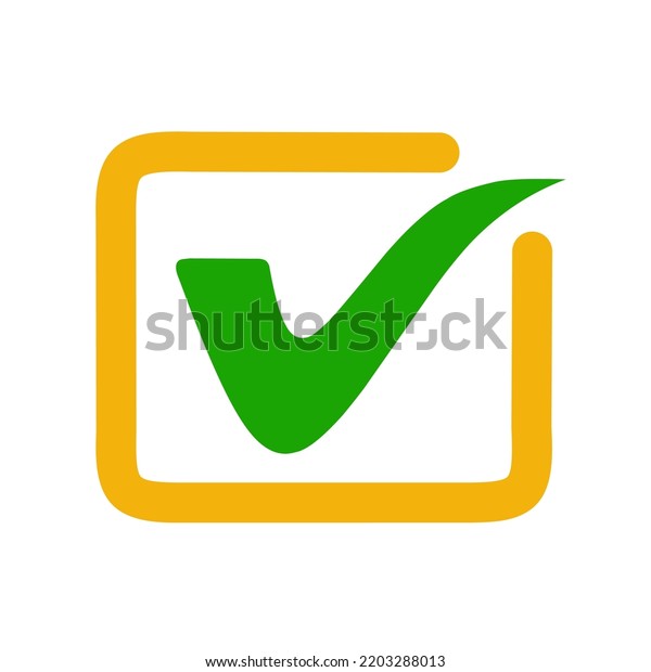 Green Check Mark Icon Trendy Design Stock Vector (Royalty Free ...