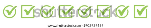 Green Check Mark Icon Check Mark Stock Vector (Royalty Free) 1902929689 ...