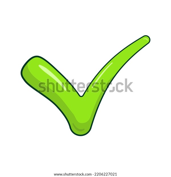 Green Check Mark Indicate Right Choice Stock Vector (Royalty Free ...