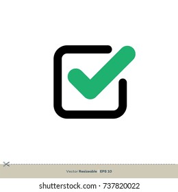 Green Check Mark Logo Template Illustration: vetor stock (livre de ...