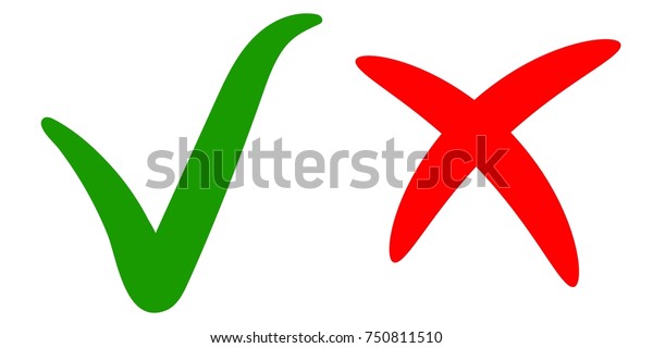Green Check Mark Ok Sign Approval Stock Vector (Royalty Free) 750811510