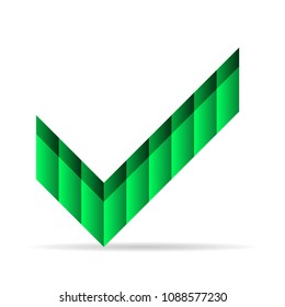 Green Check Mark Paper Design Stock Vector (Royalty Free) 1088577230