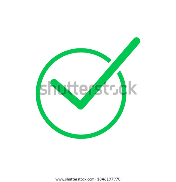 Green Check Mark Sign Circle Logo Stock Vector (Royalty Free ...