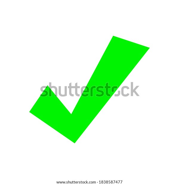 Green Check Mark Sign Hand Drawn Stock Vector (Royalty Free) 1838587477 ...