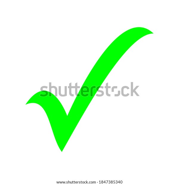 Green Check Mark Sign Hand Drawn Stock Vector (Royalty Free) 1847385340 ...
