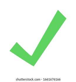 Green Check Mark Sign Isolated On Stock Vector (Royalty Free ...