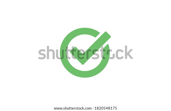 Green Check Mark Symbol Approval Approved Stock Vector (Royalty Free ...
