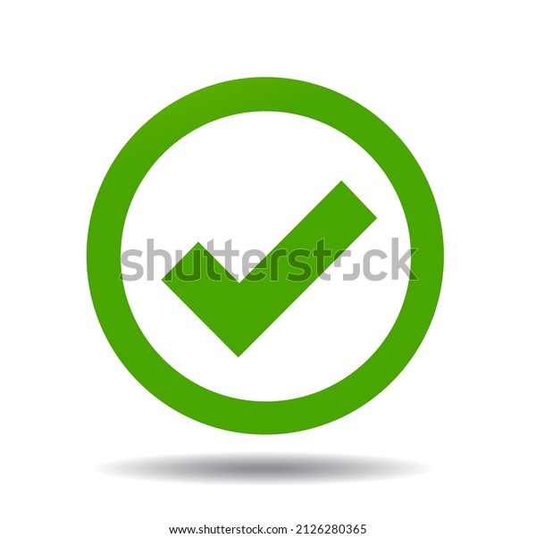 Símbolo de marca de verificación verde: vector de stock (libre de ...