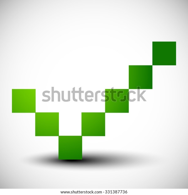 Green Check Mark Tick Sign Correct Stock Vector (Royalty Free ...