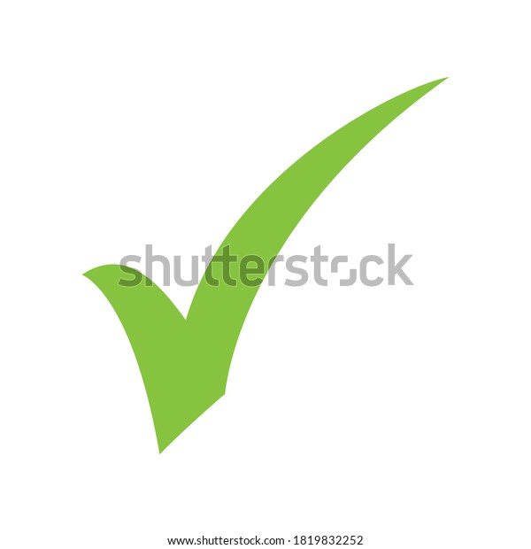 Green Check Symbol Simple Flat Vector Stock Vector (Royalty Free ...