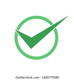 Green Checklist Flat Design Illustration Stock Vector (Royalty Free ...