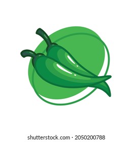 Green Chilli Vegetables Drawing Illustration Design Stock Vector ...