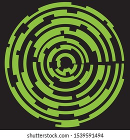 Green Circle Black Background Stock Vector (Royalty Free) 1539591494 ...
