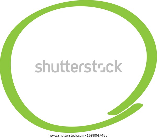 Green Circle Pen Draw Highlight Hand Stock Vector (Royalty Free) 1698047488