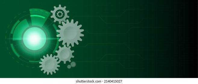 Green Circle Technology Abstract Technology Innovation Stock Vector ...