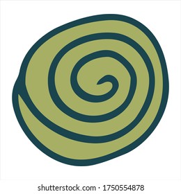 Green Circle Vector Spiral Shape Stock Vector (Royalty Free) 1750554878 ...