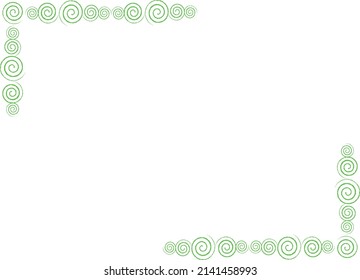 Green Circular Swirl Frame Background Stock Vector (Royalty Free ...