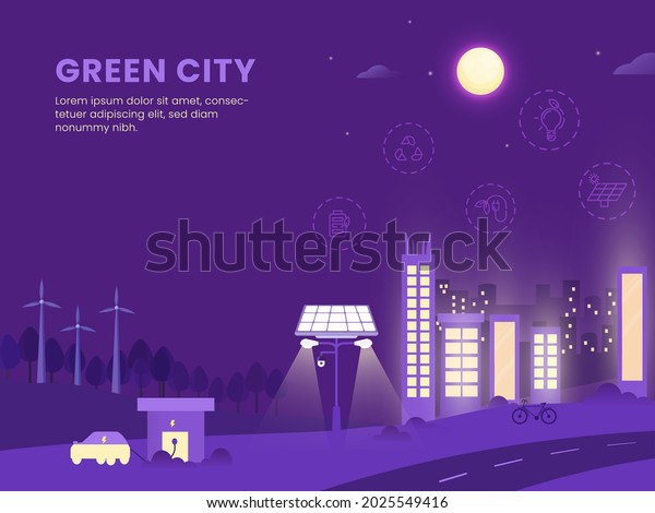 Green City Concept Based Poster Design Stock Vector (Royalty Free ...
