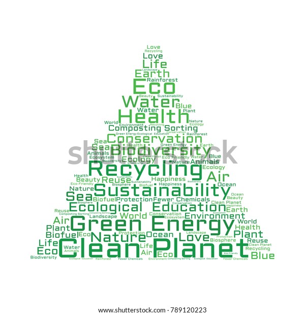 Green Clean Planet Concept Word Cloud Stock Vector (Royalty Free ...
