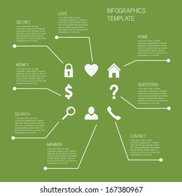 Green Clean Vector Flat Modern Infographic Stock Vector (Royalty Free ...