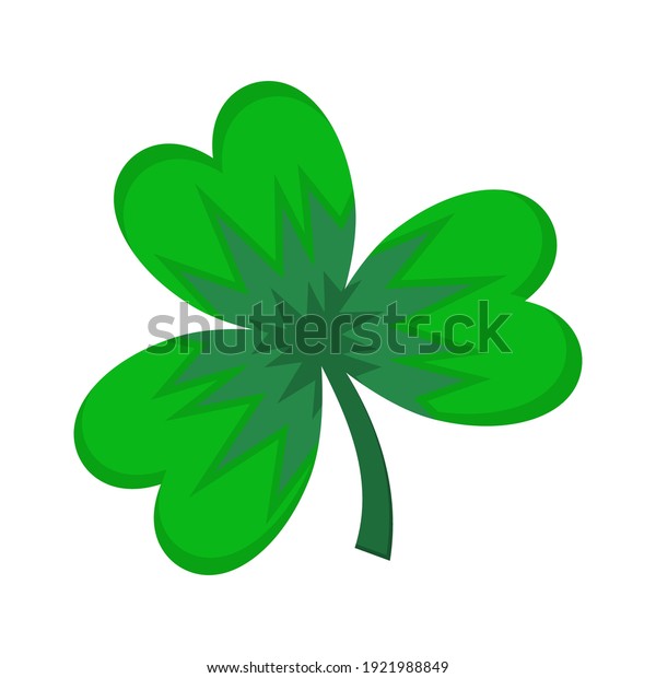 Green Clover Cartoon Style Isolated On Stock Vector (Royalty Free ...
