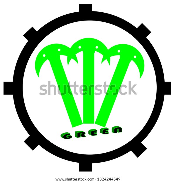 Green Coconut Tree Logo Stock Vector (Royalty Free) 1324244549 ...