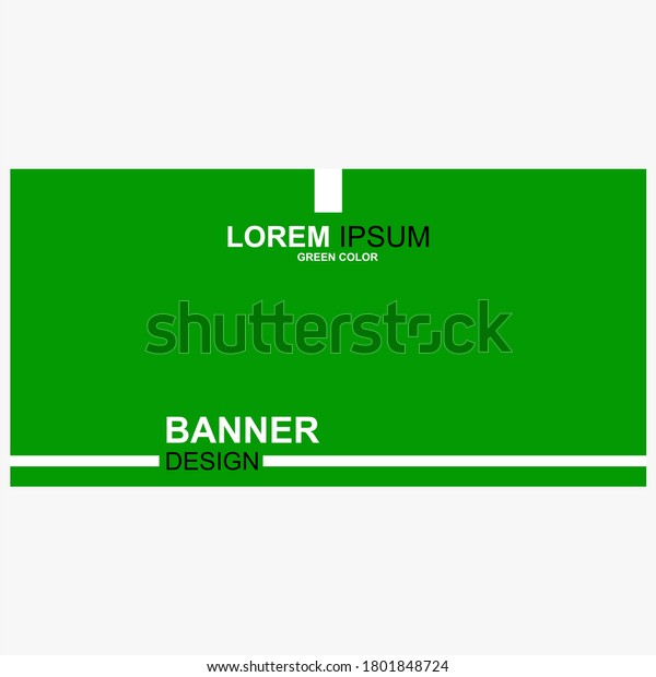 Green Color Banner Simple Model Stock Vector (Royalty Free) 1801848724 ...