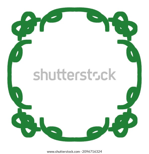 Green Color Frame Design Your Wedding Stock Vector (Royalty Free ...