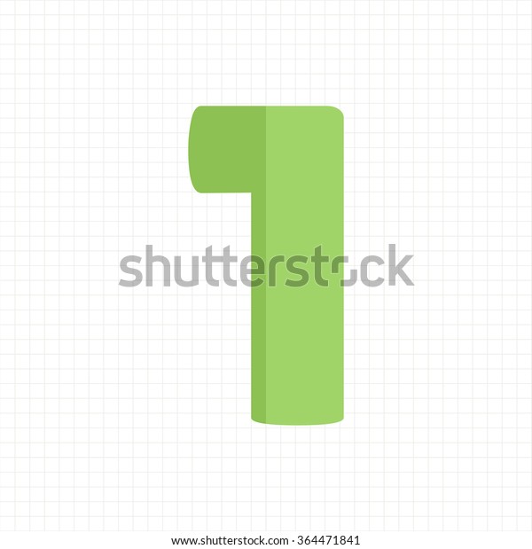 Green Color Number One Stock Vector (Royalty Free) 364471841 | Shutterstock