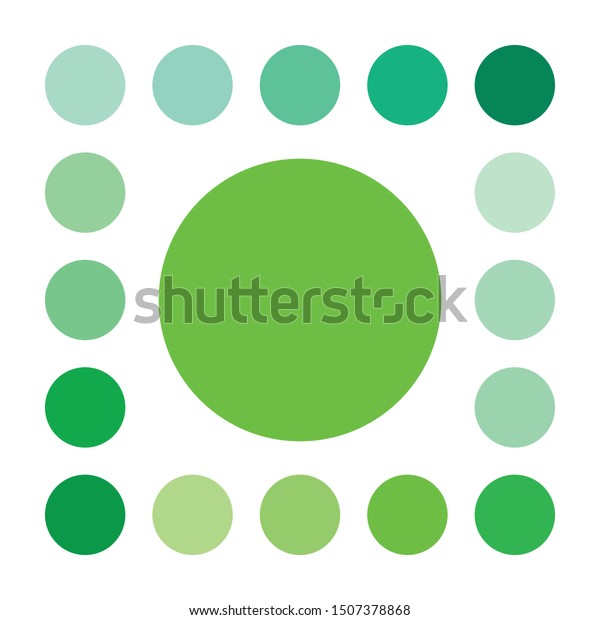 Green Color Palette Vector Illustration Stock Vector (Royalty Free ...