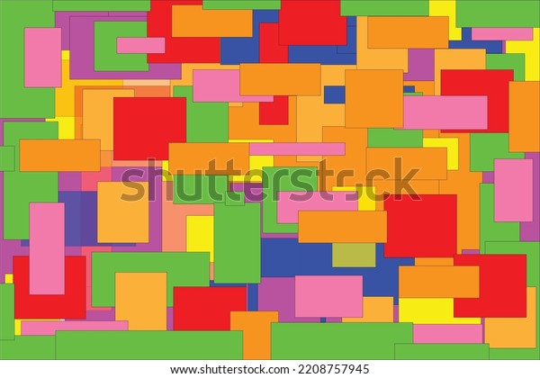 Green Color Shapes Pattern Geometric Stock Vector (Royalty Free ...