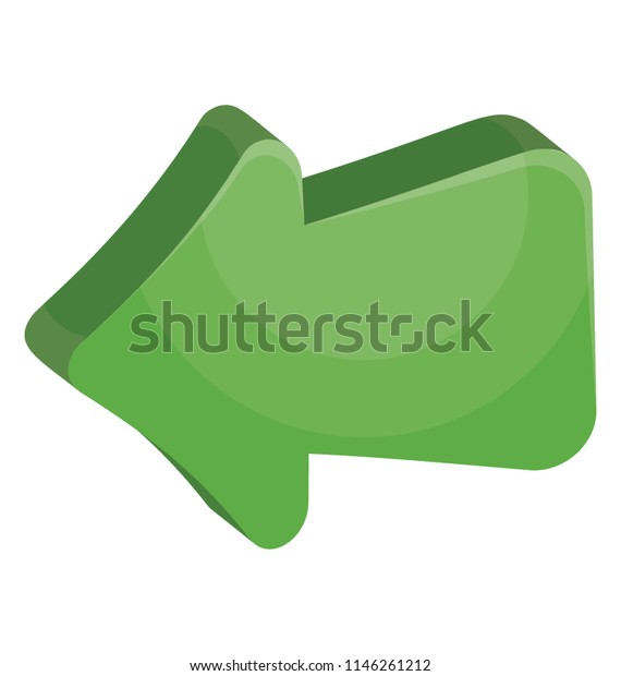 Green Colored Controlling Symbol Pointing Left Stock Vector (Royalty ...
