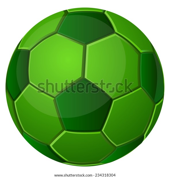 Green Coloured Soccer Ball Vector Stock Vector (Royalty Free) 234318304 ...