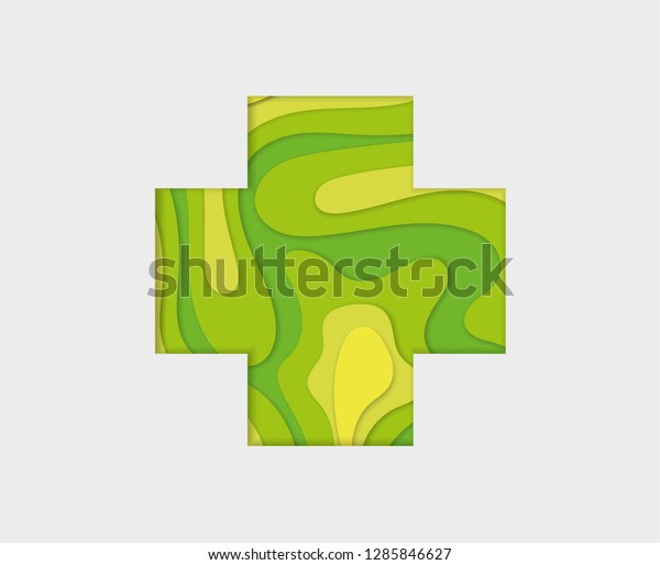 Green Cross Background Vector Abstract Cross Stock Vector (Royalty Free ...