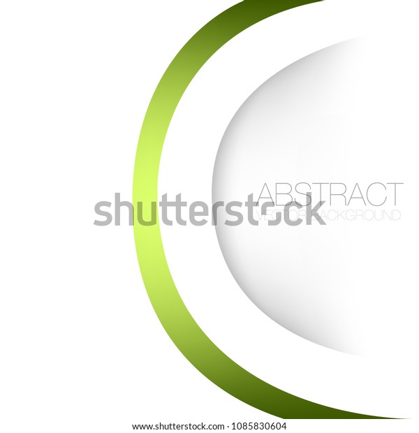 Green Curve Line Background White Paper Stock Vector (Royalty Free ...
