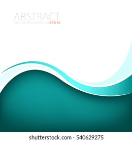 Green Curve Line Vector Background White 스톡 벡터(로열티 프리) 540629275 ...