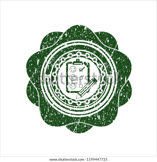 Green Customer Feedback Icon Rubber Seal Stock Vector (Royalty Free ...
