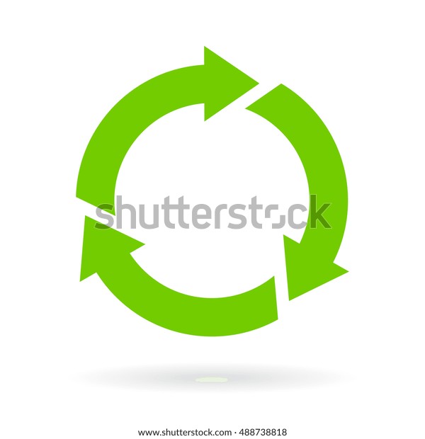 Green Cycle Icon Illustration Isolated On Stock Vector (Royalty Free ...