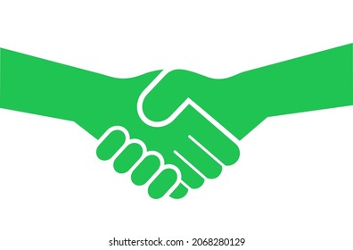 Green Deal Green Hands Doing Handshake Stock Vector (Royalty Free ...