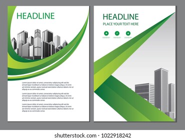 Green Design Brochure Flyer Layout Business Stock Vector (Royalty Free ...