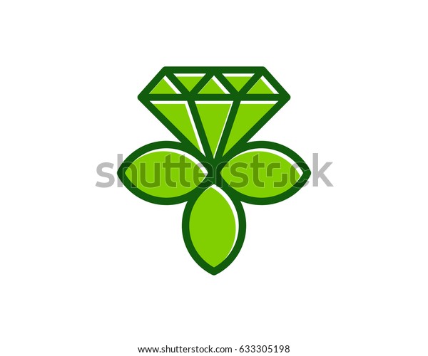 Green Diamond Icon Logo Design Element Stock Vector (Royalty Free ...
