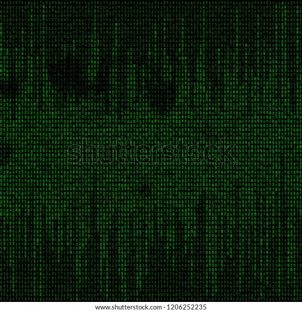 Green Digital Background Matrix Numbers Abstract Stock Vector (Royalty ...