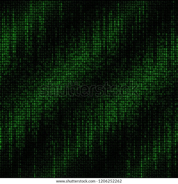 Green Digital Background Matrix Numbers Abstract Stock Vector (Royalty ...