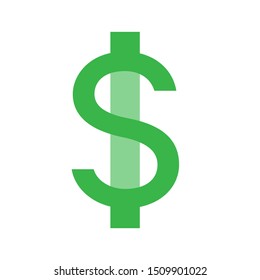 Green Dollar Sign Vector Illustration Signsymboliconlogo Stock Vector ...