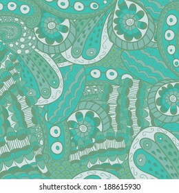 Green Doodle Wallpaper Stock Vector (Royalty Free) 188615930 | Shutterstock