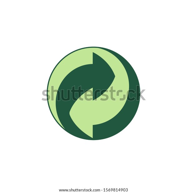 Green Dot Symbol Vector Illustration Flat Stock Vector (Royalty Free ...