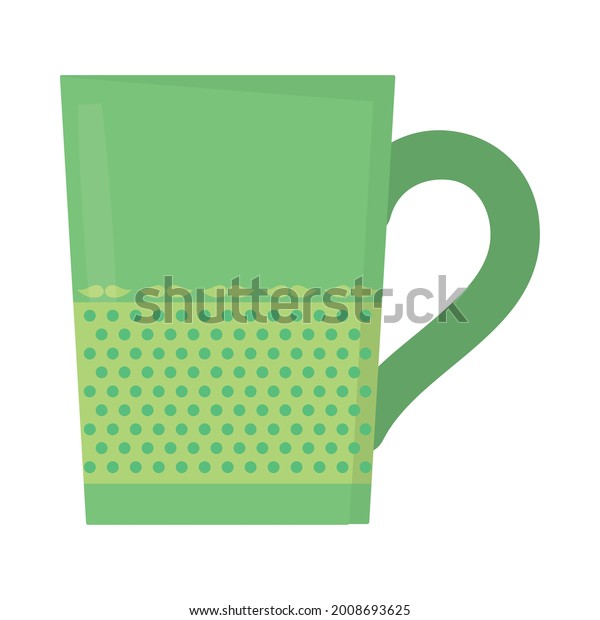 Green Dotted Jug On White Background Stock Vector (Royalty Free ...
